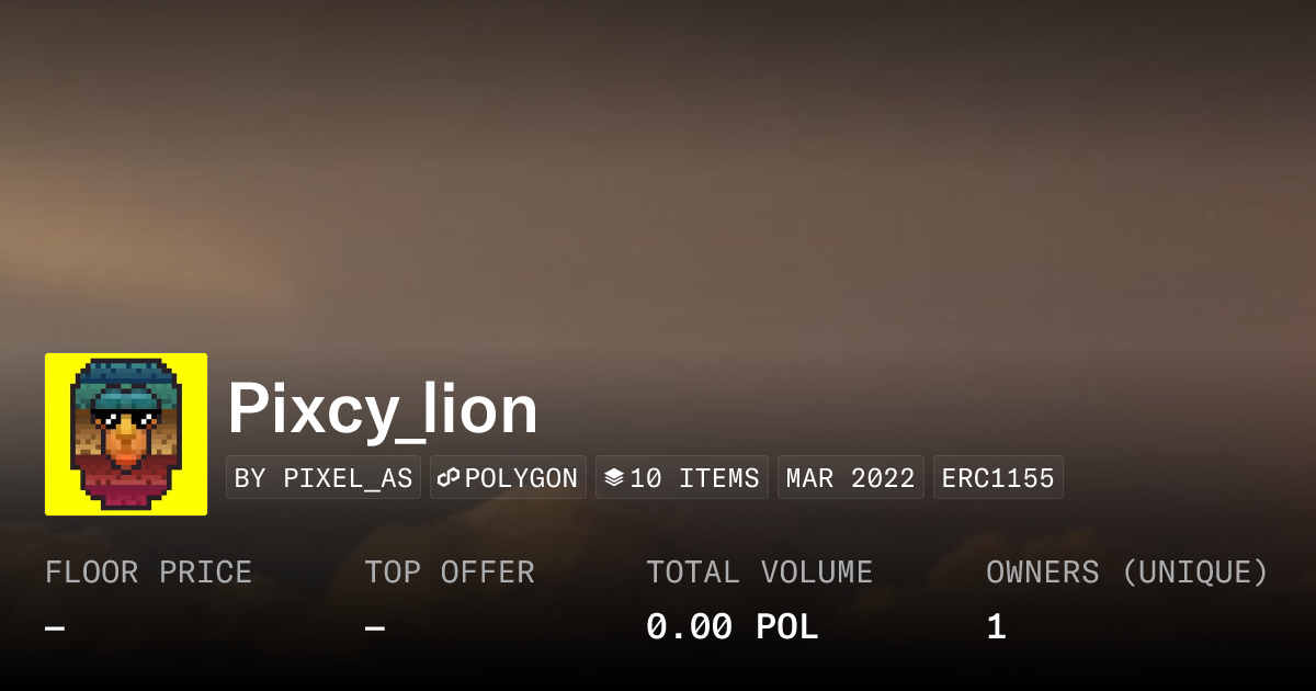 Pixcy_lion - Collection | OpenSea