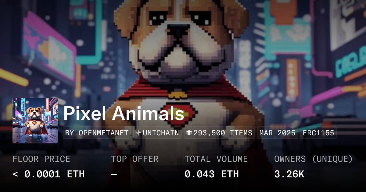 Pixel Animals - Collection | OpenSea