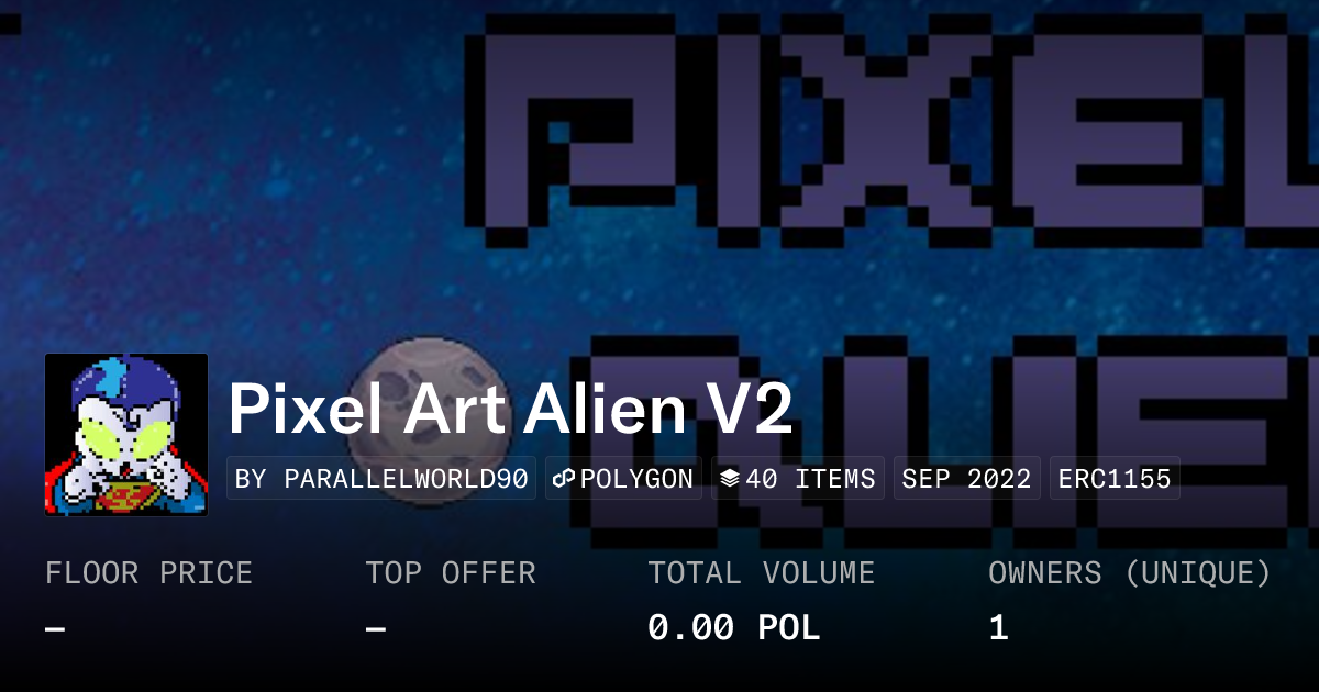 Pixel Art Alien V2 - Collection | OpenSea