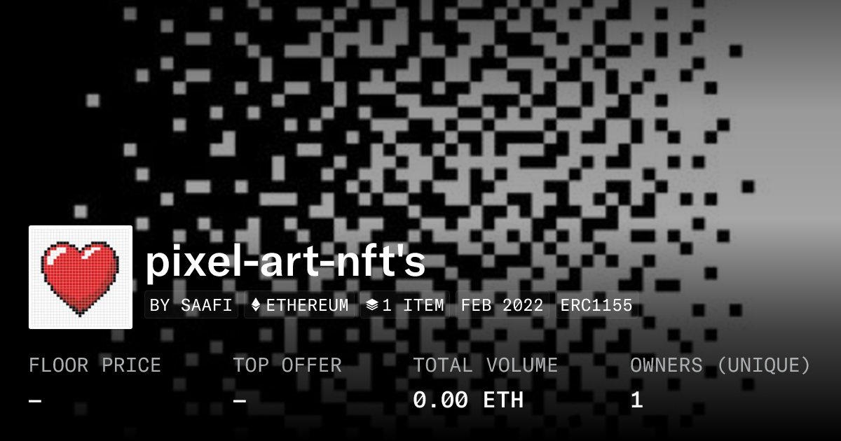 pixel-art-nft's - Collection | OpenSea