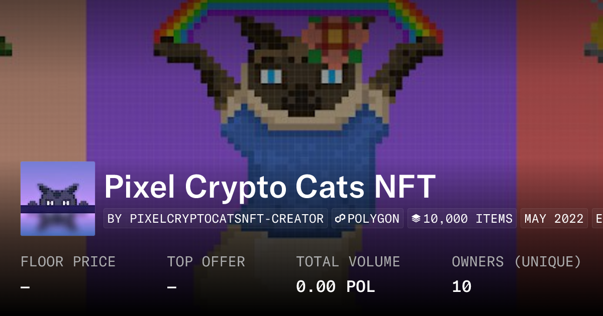Pixel Crypto Cats NFT - Collection | OpenSea
