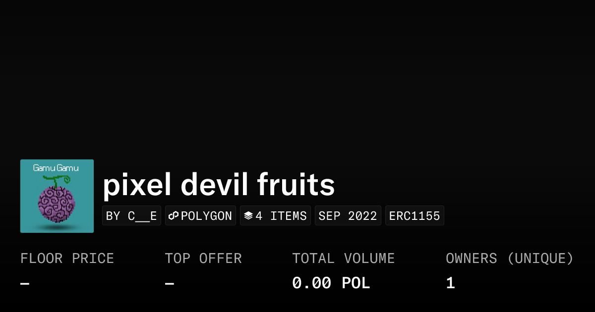 pixel devil fruits - Collection | OpenSea