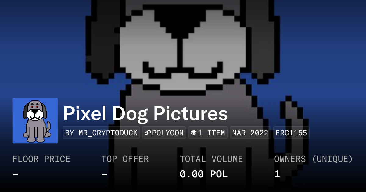 Pixel Dog Pictures - Collection | OpenSea