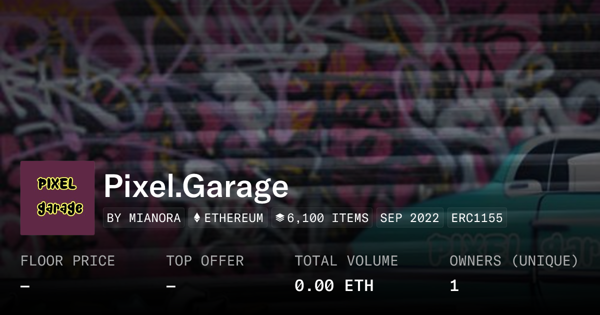 Pixel.Garage - Collection | OpenSea