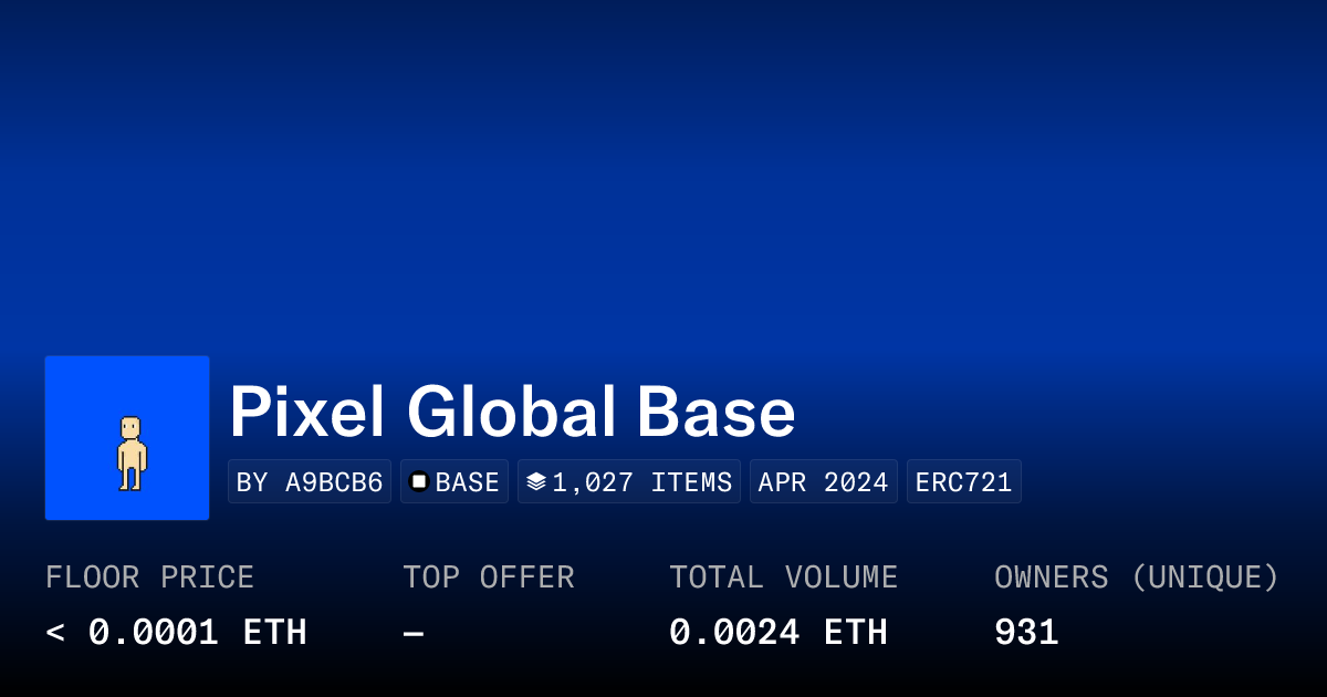 Pixel Global Base - Collection | OpenSea