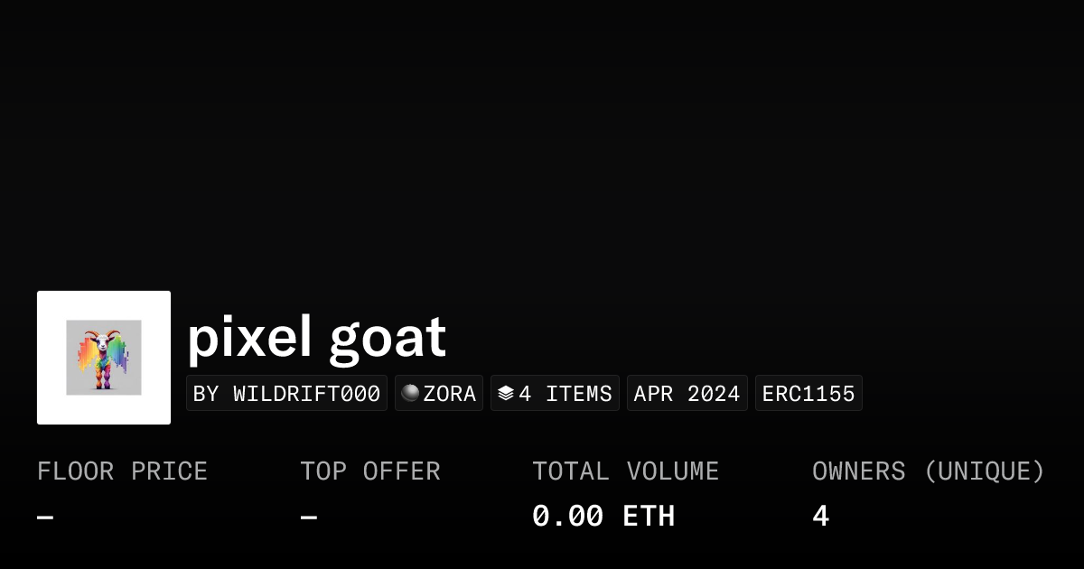 pixel goat - Collection | OpenSea