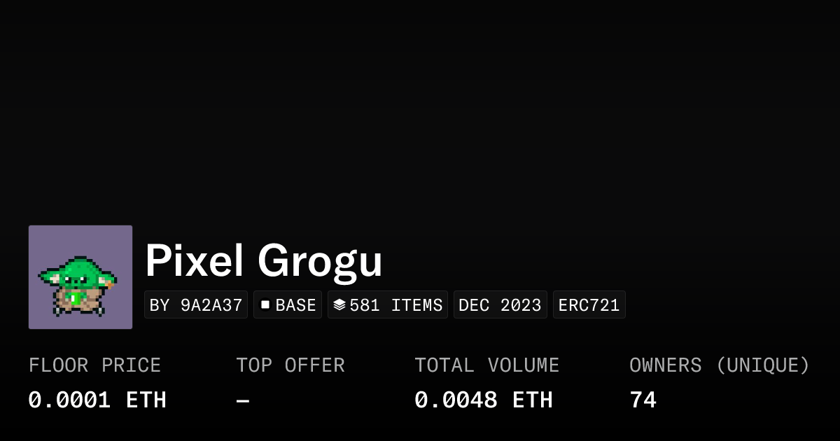 Pixel Grogu - Collection | OpenSea