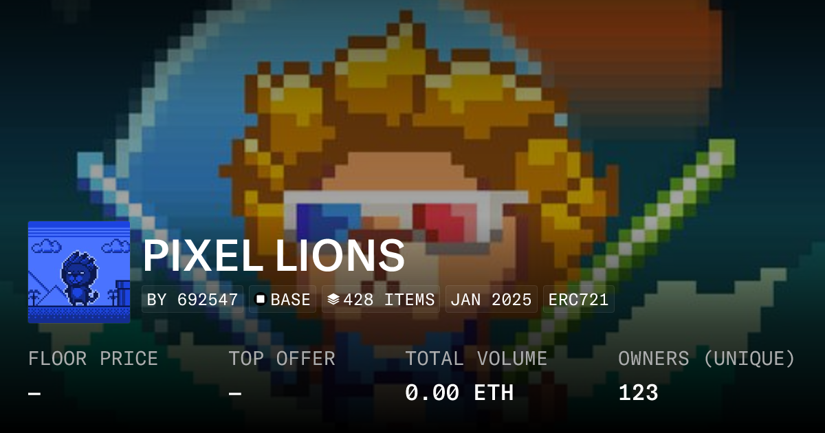 PIXEL LIONS - Collection | OpenSea