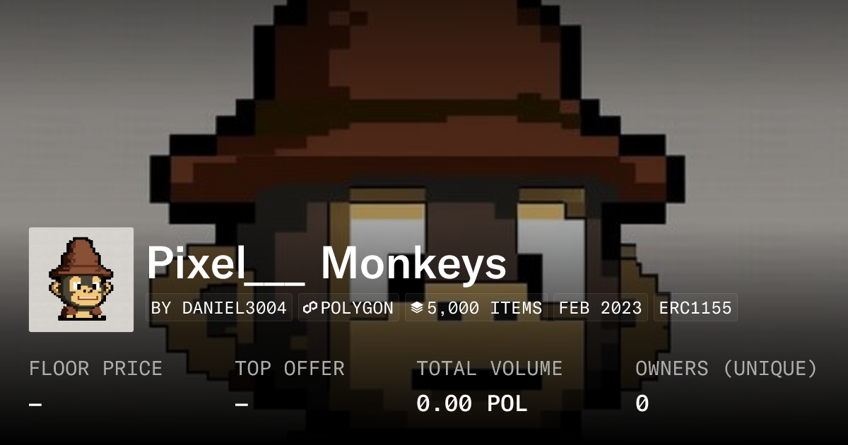 Pixel___ Monkeys - Collection | OpenSea