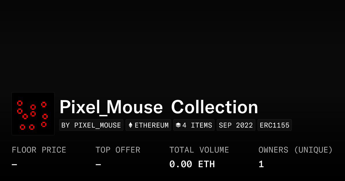 Pixel_Mouse Collection - Collection | OpenSea