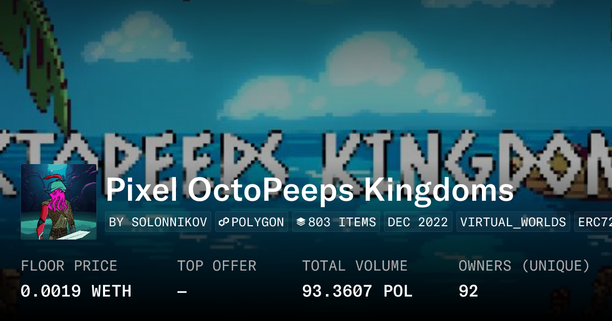 Pixel OctoPeeps Kingdoms - Collection | OpenSea