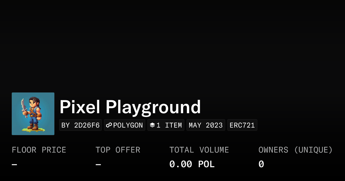 Pixel Playground - Collection | OpenSea