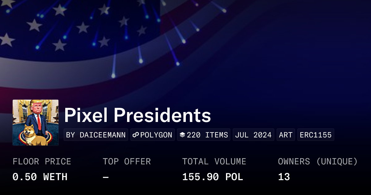 Pixel Presidents - Collection | OpenSea