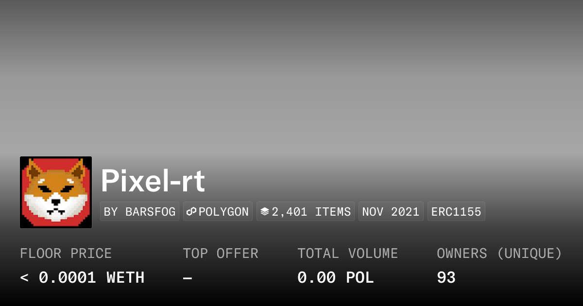 Pixel-rt - Collection | OpenSea