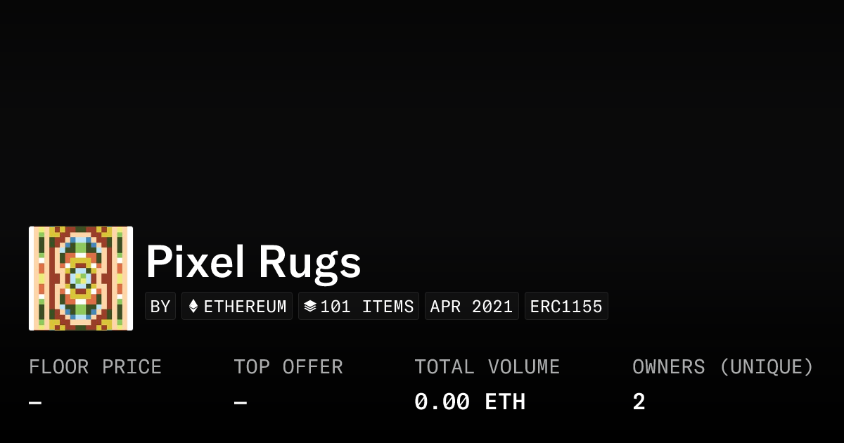 Pixel Rugs - Collection | OpenSea