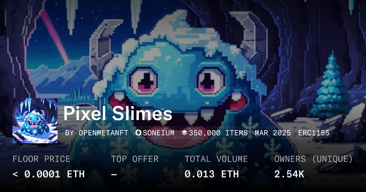 Pixel Slimes - Collection | OpenSea