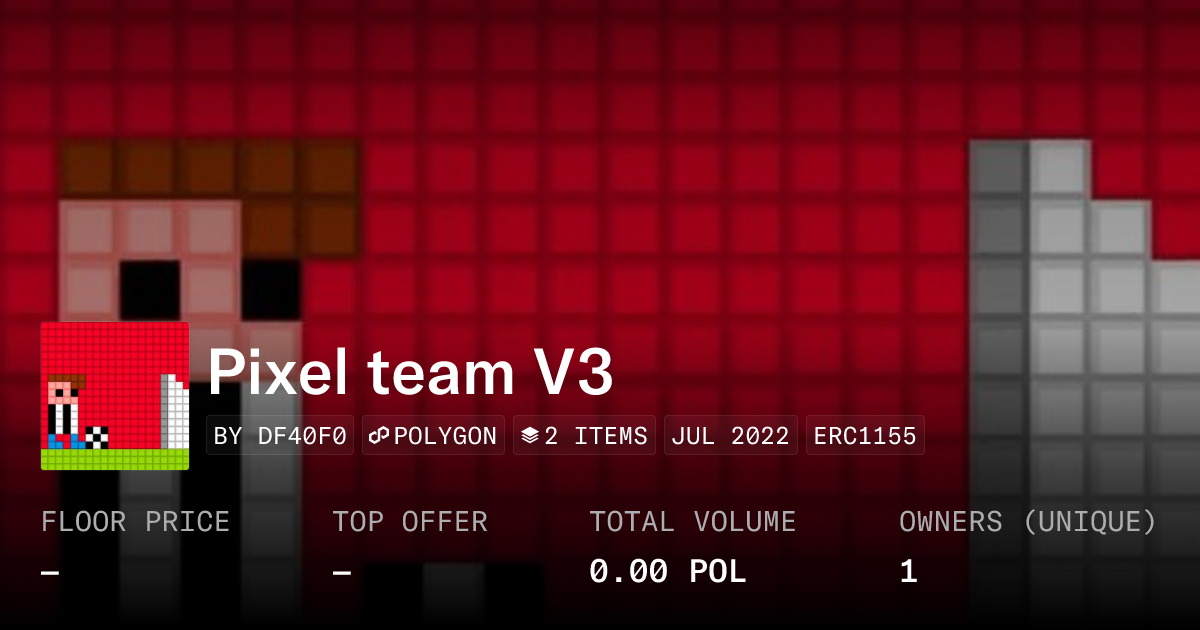 Pixel team V3 - Collection | OpenSea