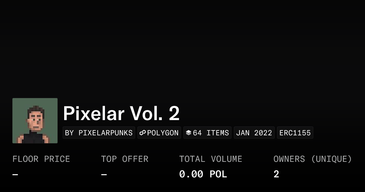Pixelar Vol. 2 - Collection | OpenSea