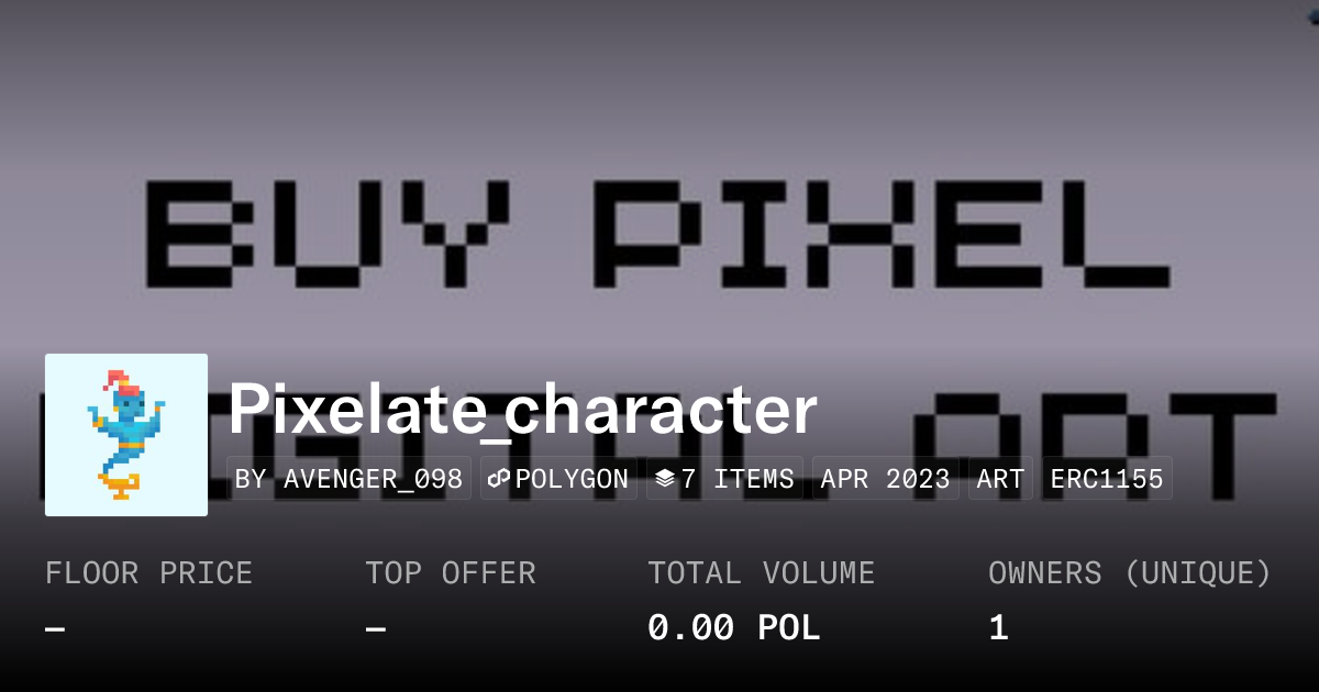 Pixelate_character - Collection | OpenSea