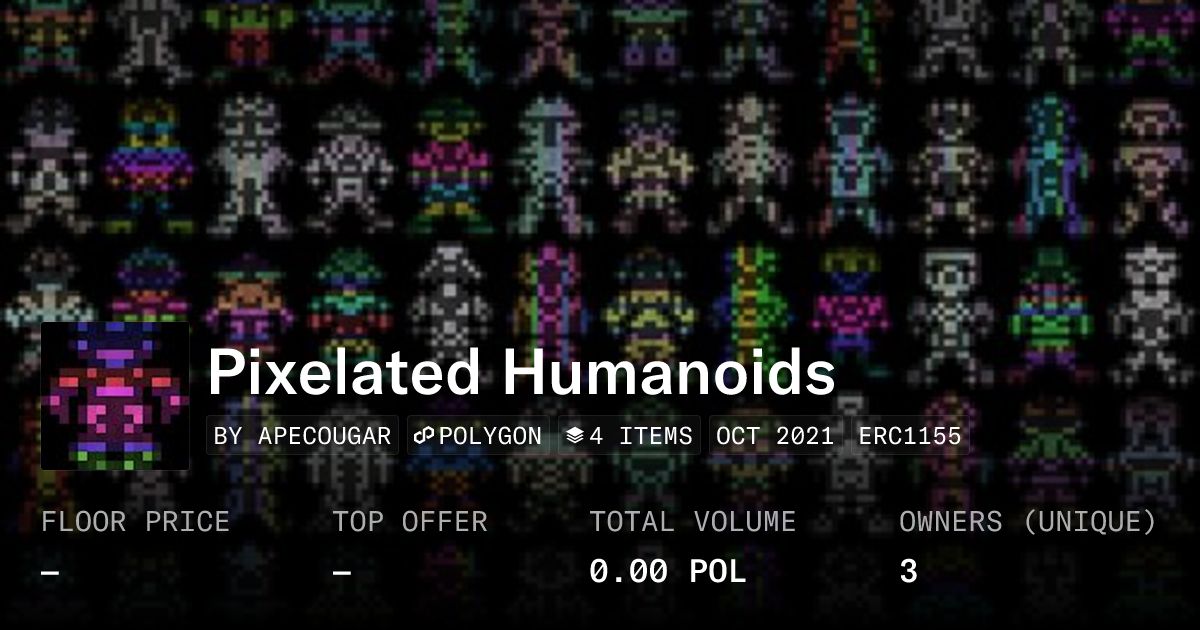 Pixelated Humanoids - Collection | OpenSea