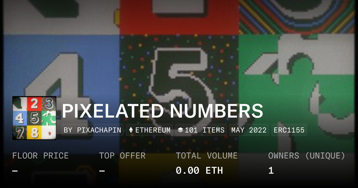 PIXELATED NUMBERS - Collection | OpenSea