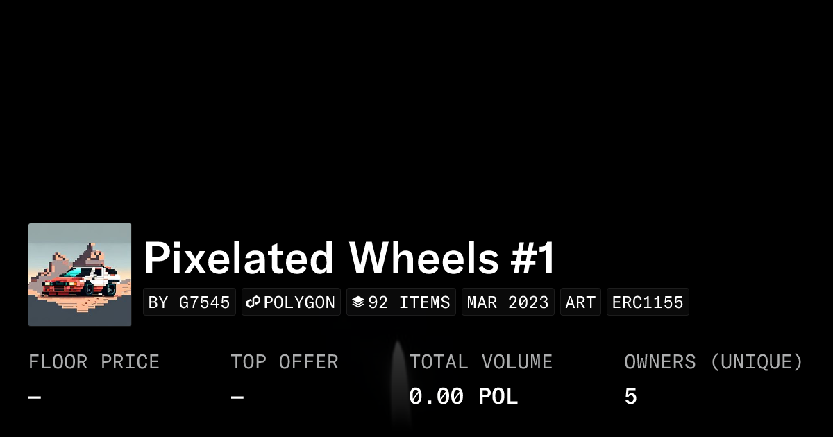 Pixelated Wheels #1 - Collection | OpenSea