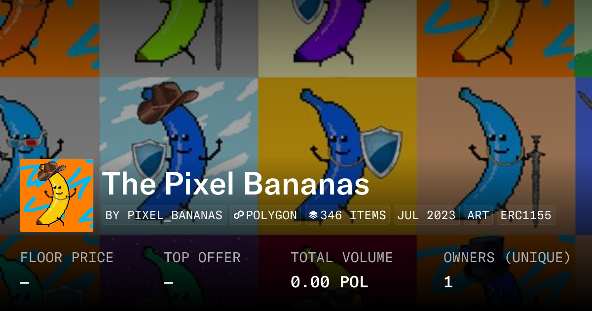 The Pixel Bananas - Collection | OpenSea