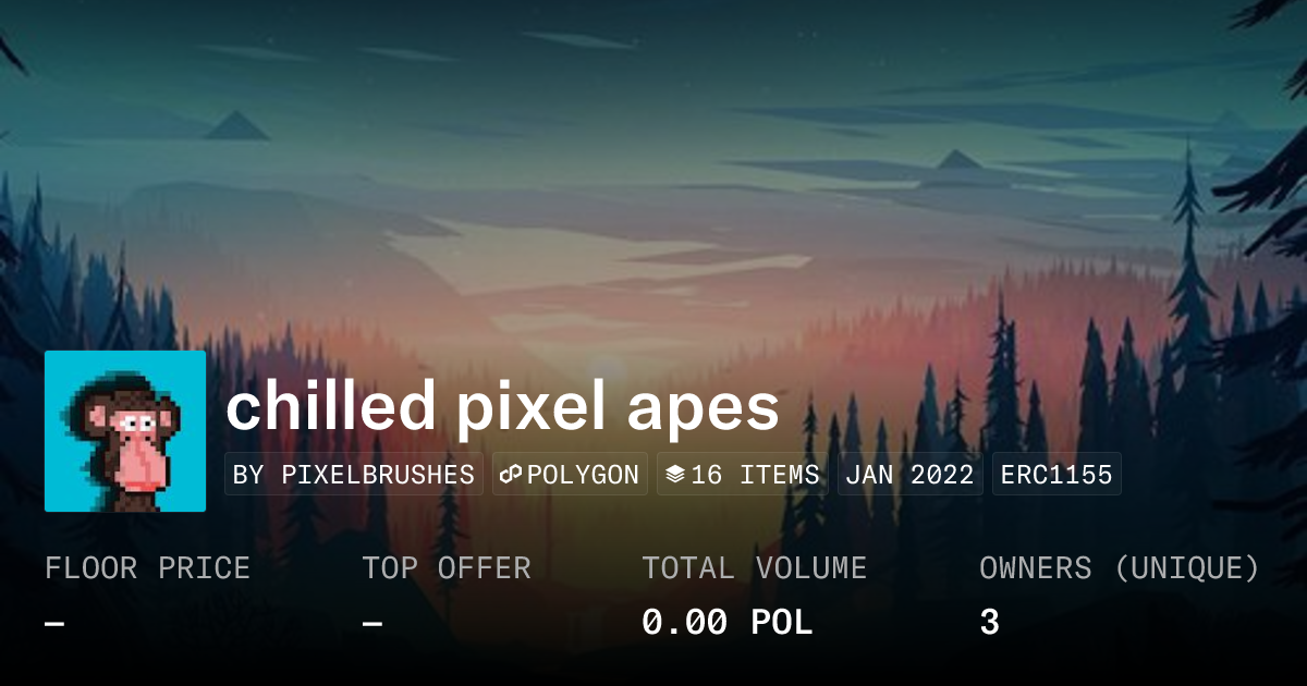 chilled pixel apes - Collection | OpenSea