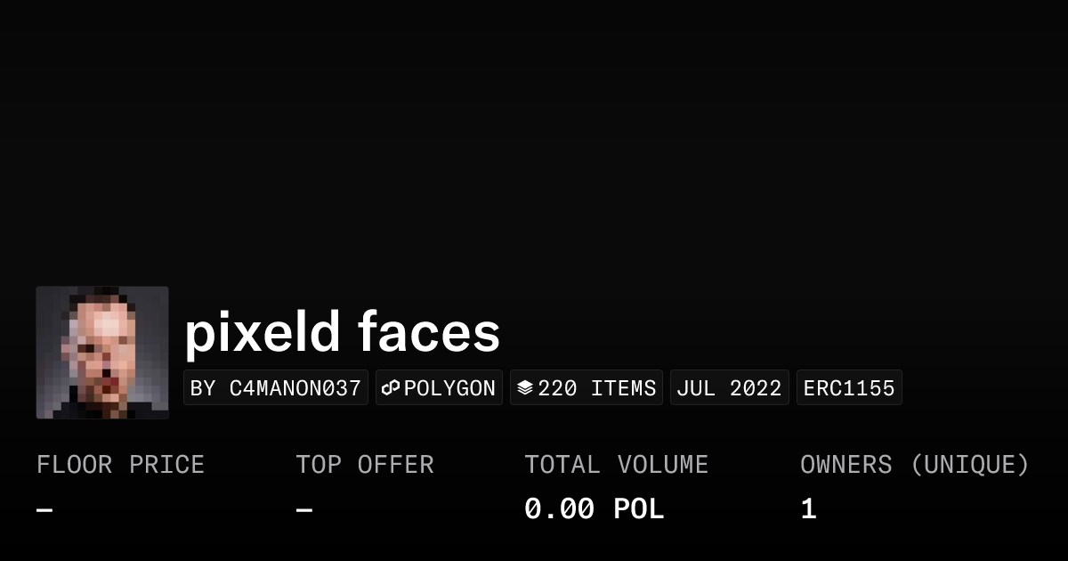 pixeld faces - Collection | OpenSea