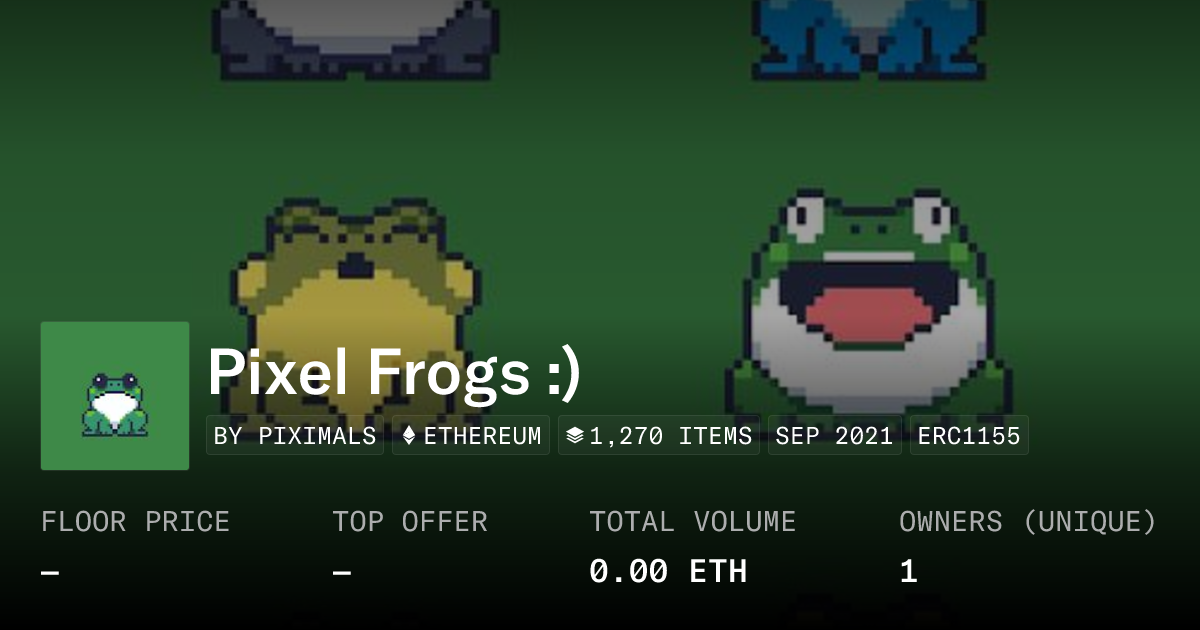 Pixel Frogs :) - Collection | OpenSea