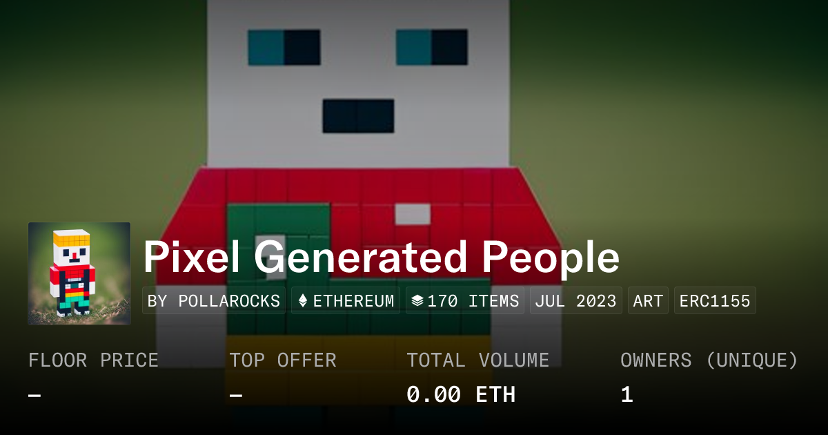 Pixel Generated People - Collection | OpenSea