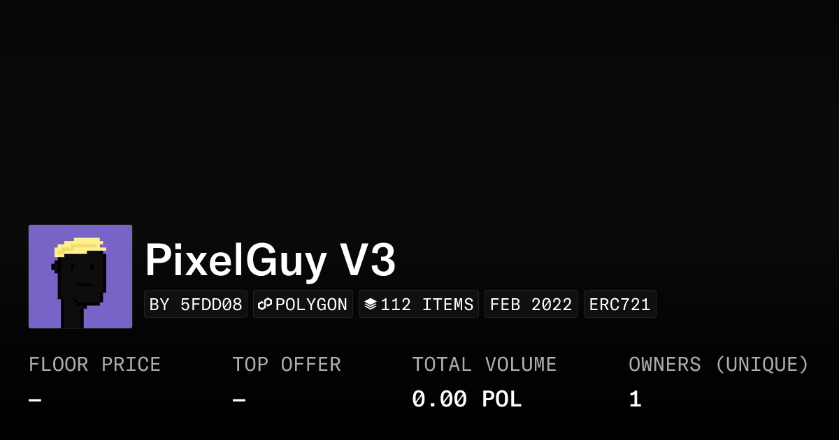 PixelGuy V3 - Collection | OpenSea
