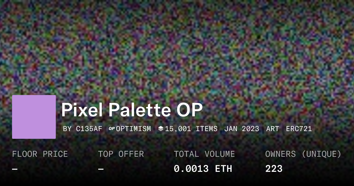 Pixel Palette OP - Collection | OpenSea