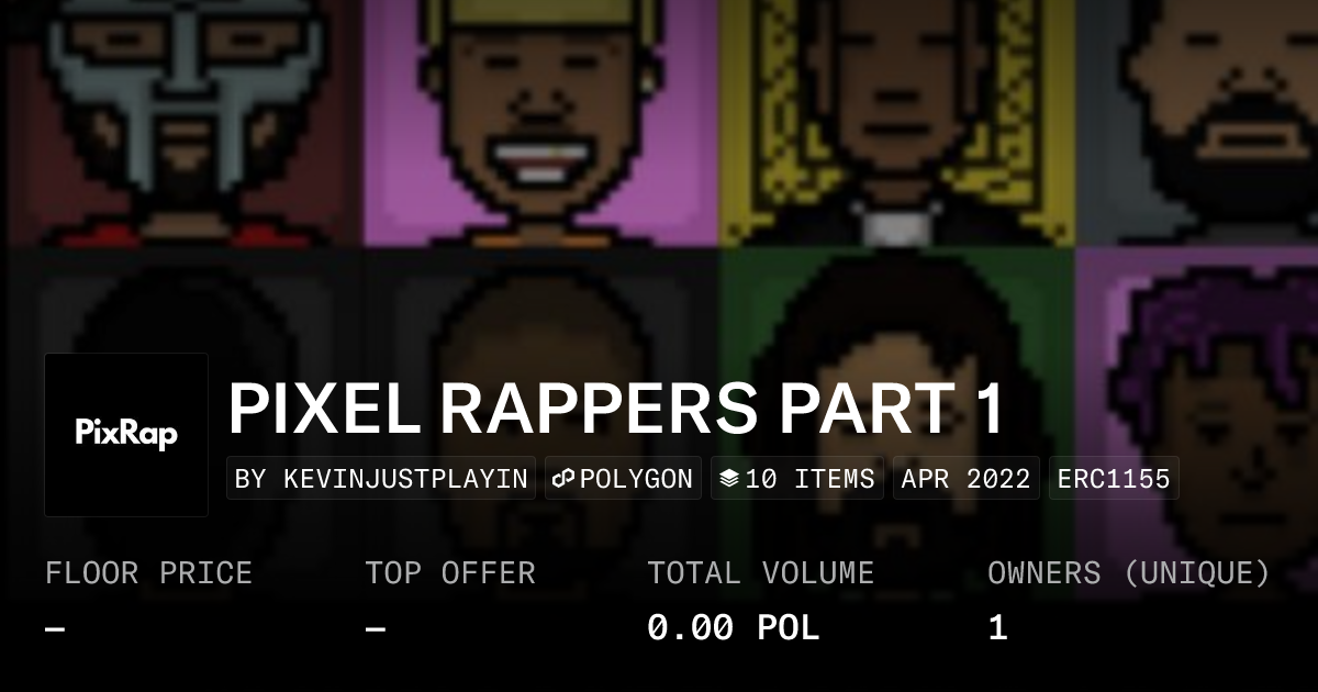 PIXEL RAPPERS PART 1 - Collection | OpenSea