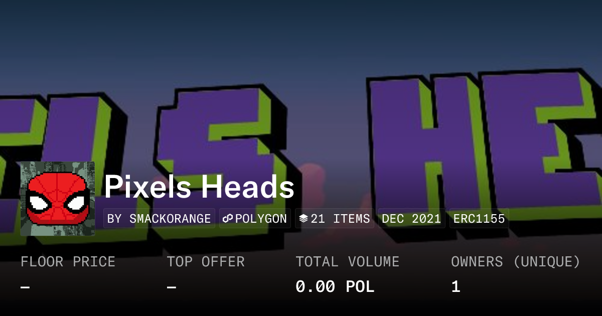 Pixels Heads - Collection | OpenSea