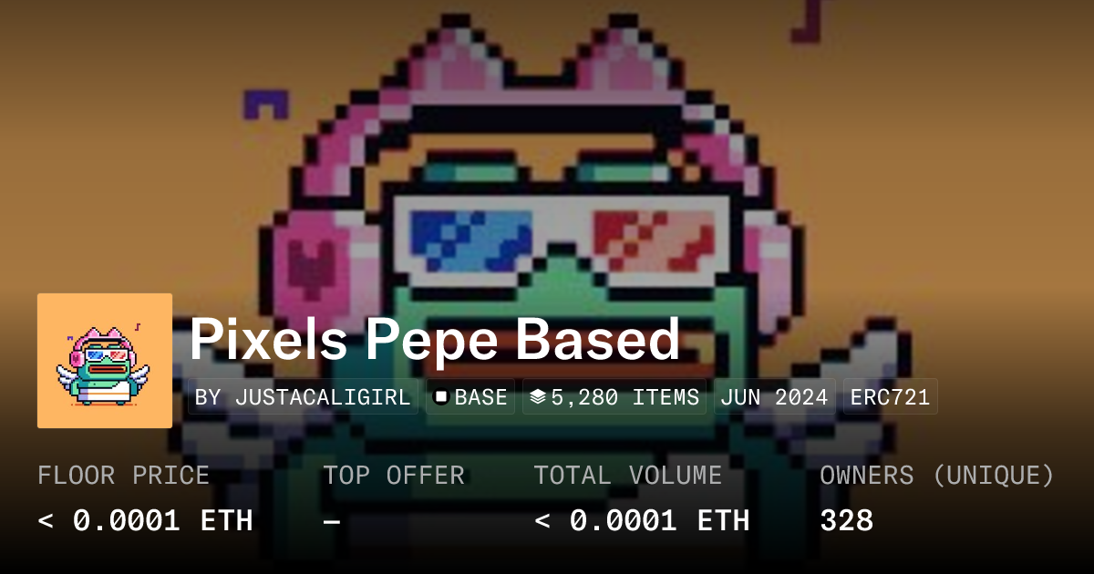 Pixels Pepe Based - Collection | OpenSea