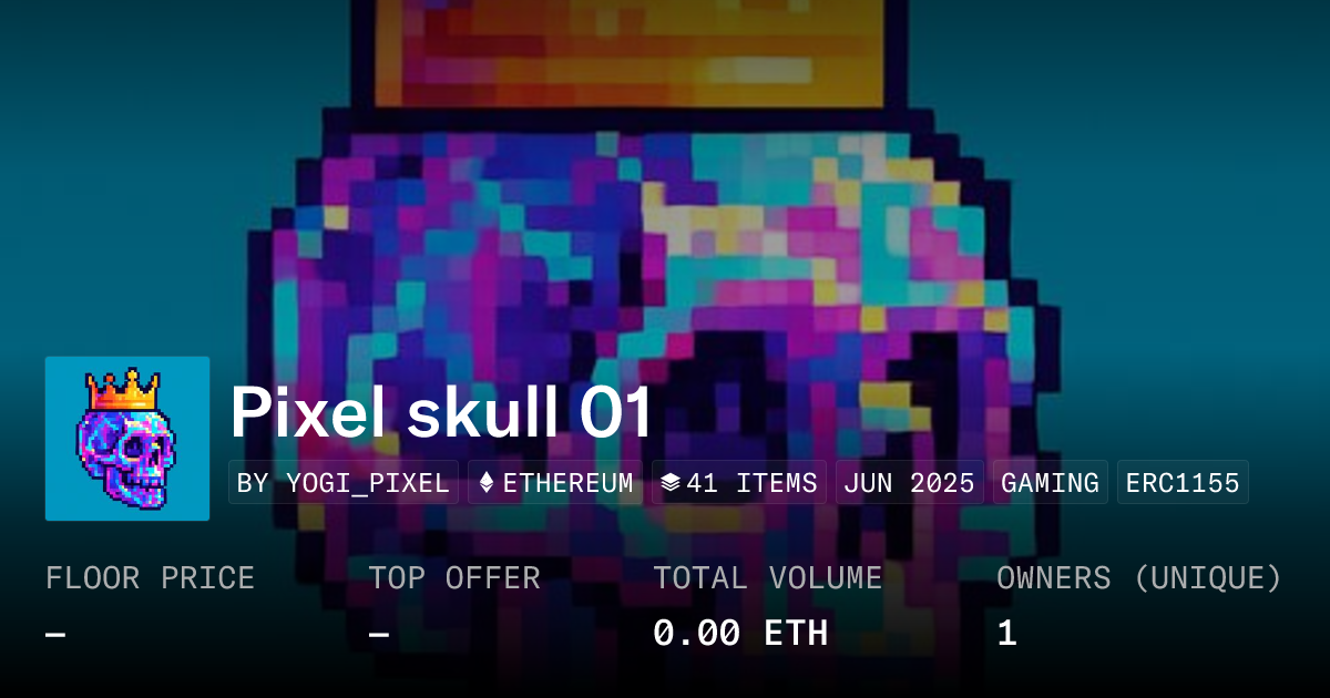 Pixel skull 01 - Collection | OpenSea