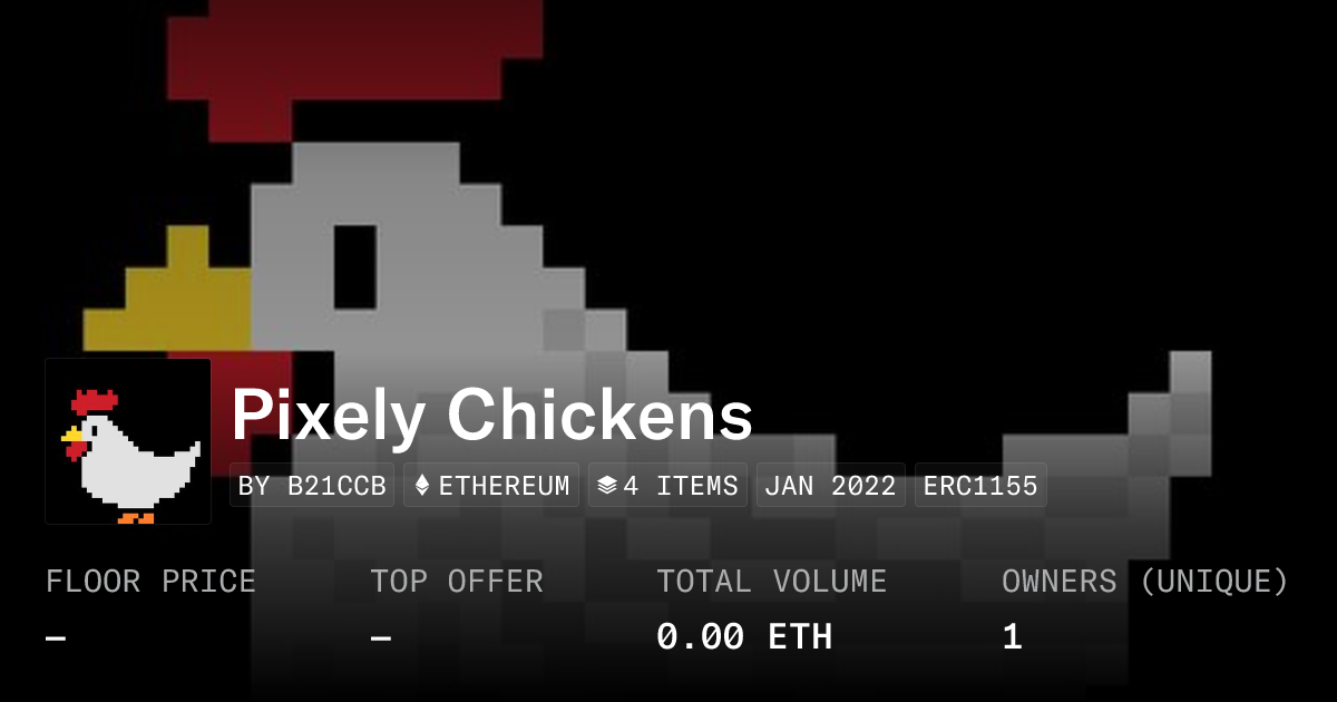 Pixely Chickens - Collection | OpenSea