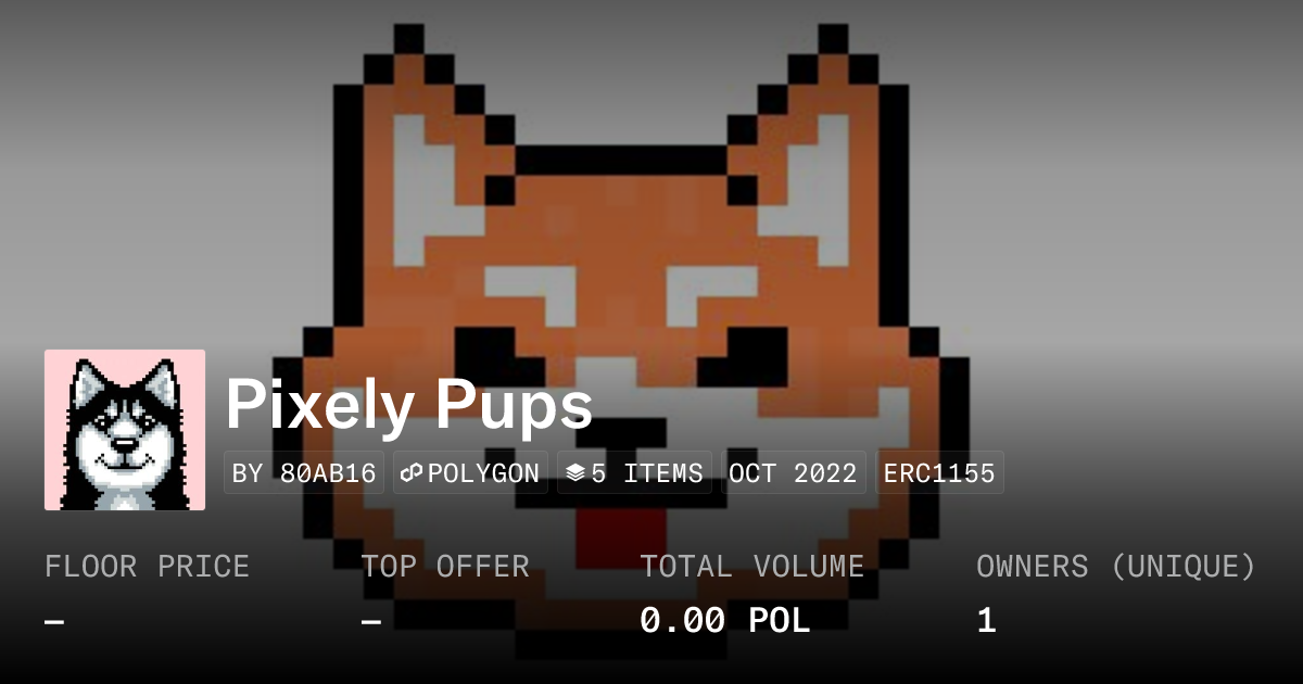 Pixely Pups - Collection | OpenSea