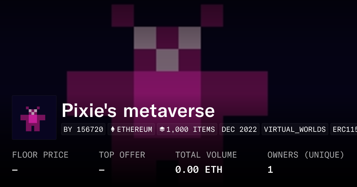 Pixie's metaverse - Collection | OpenSea