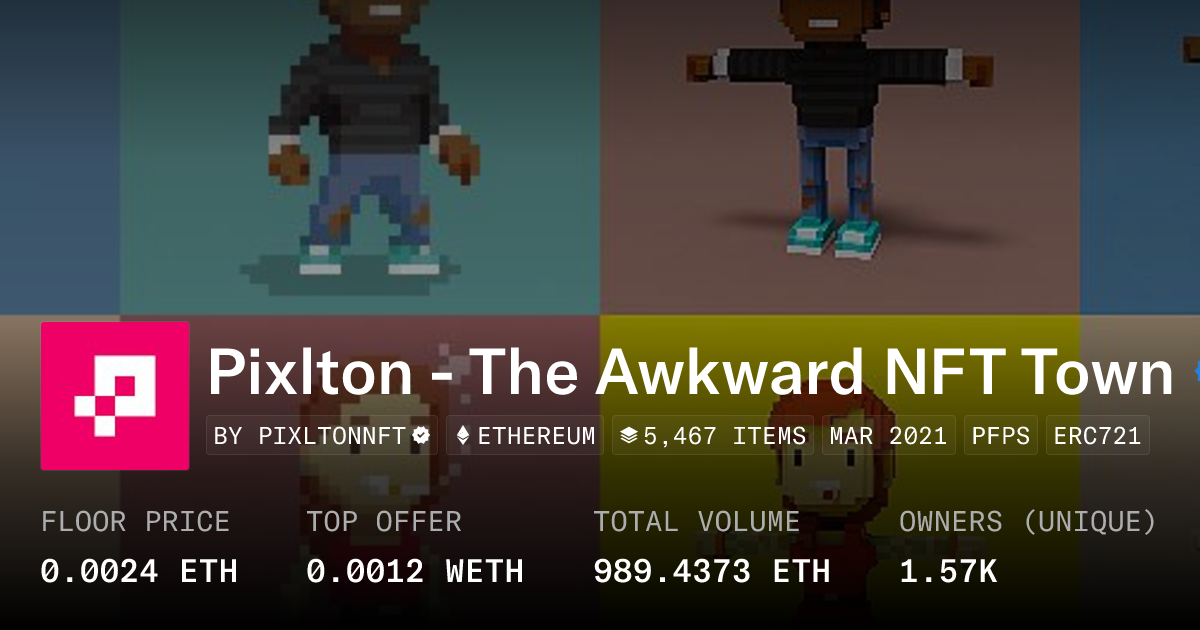 Pixlton - The Awkward NFT Town - Collection | OpenSea