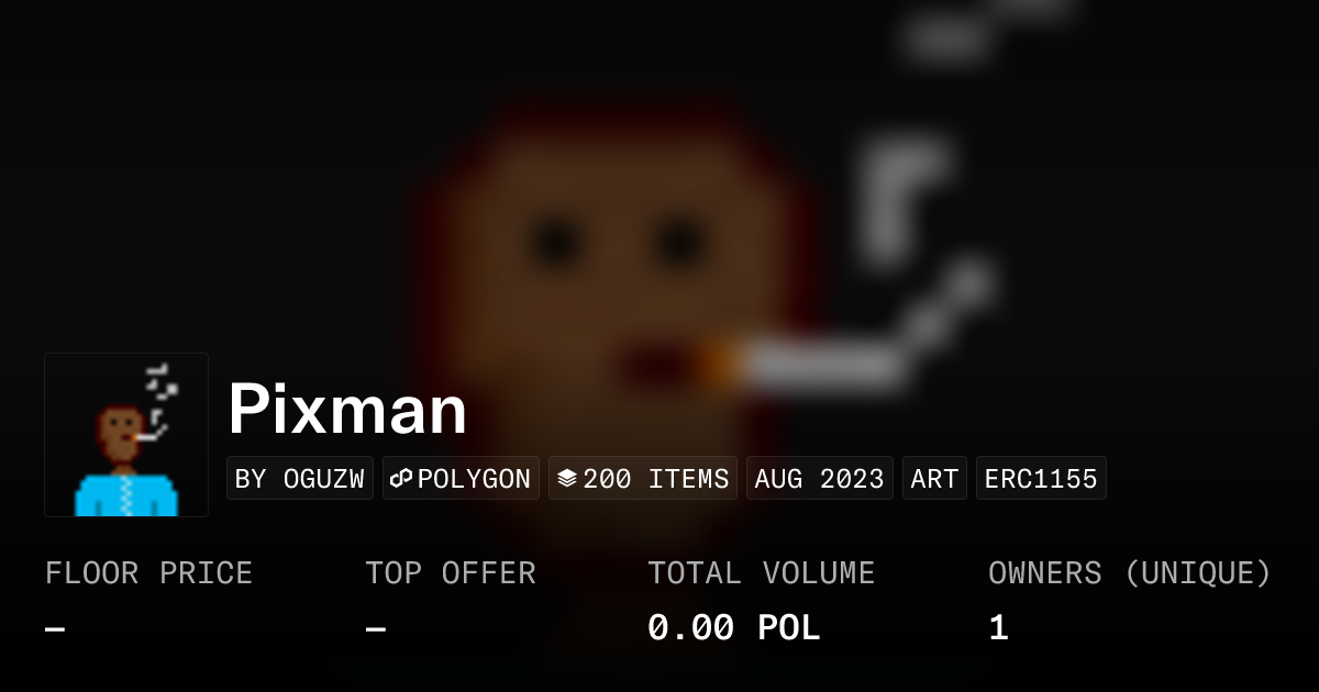 Pixman - Collection | OpenSea