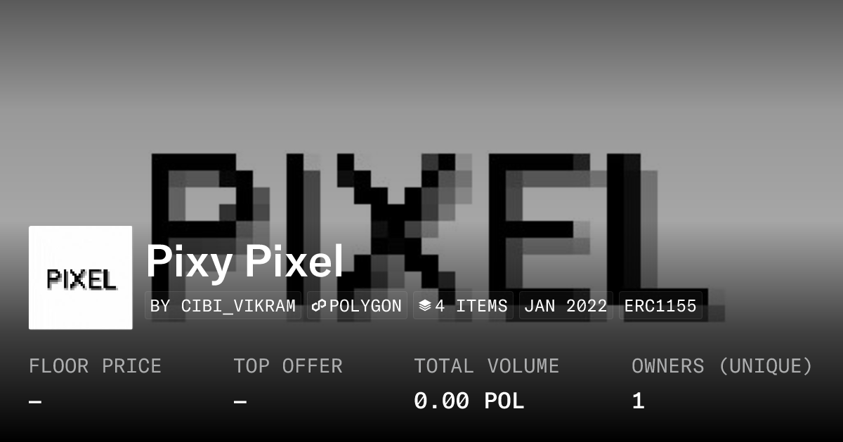 Pixy Pixel - Collection | OpenSea