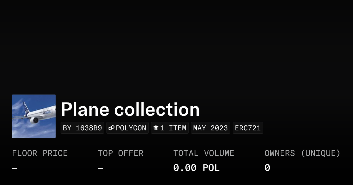 Plane collection - Collection | OpenSea