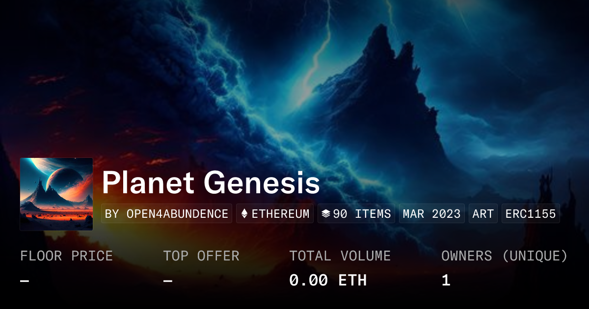 Planet Genesis - Collection | OpenSea