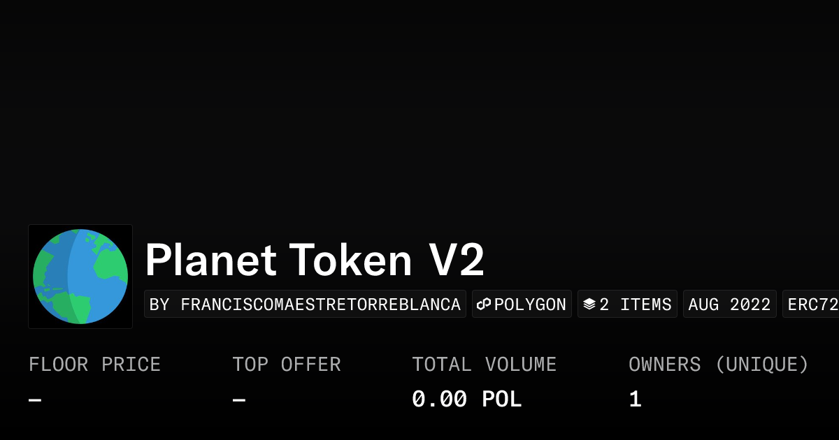 Planet Token V2 - Collection | OpenSea
