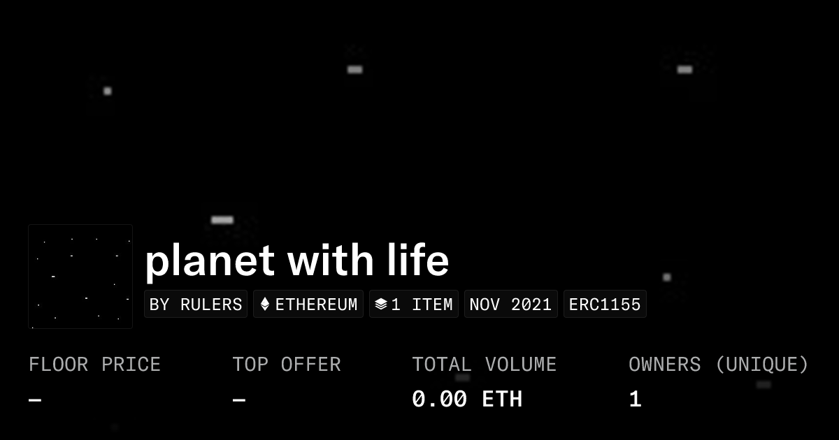 planet with life - Collection | OpenSea
