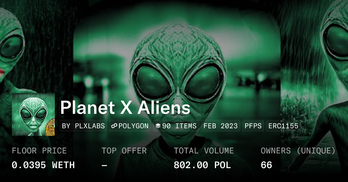 Planet X Aliens - Collection | OpenSea