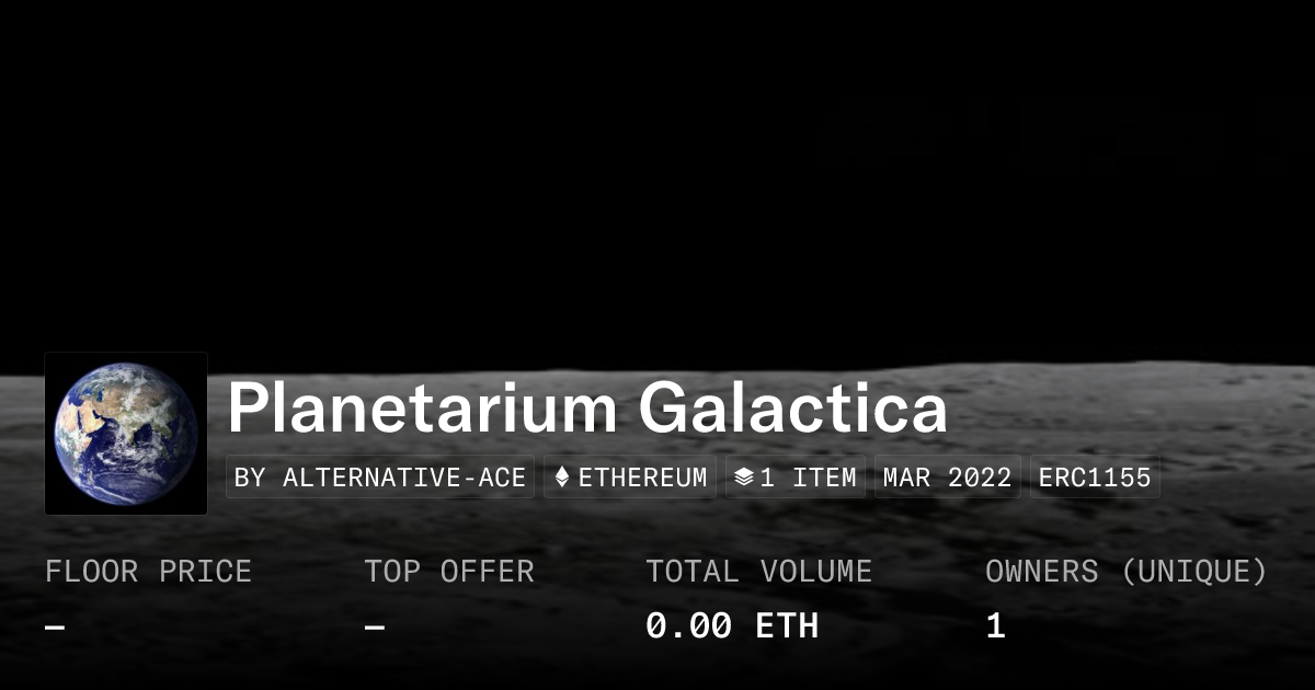Planetarium Galactica - Collection | OpenSea