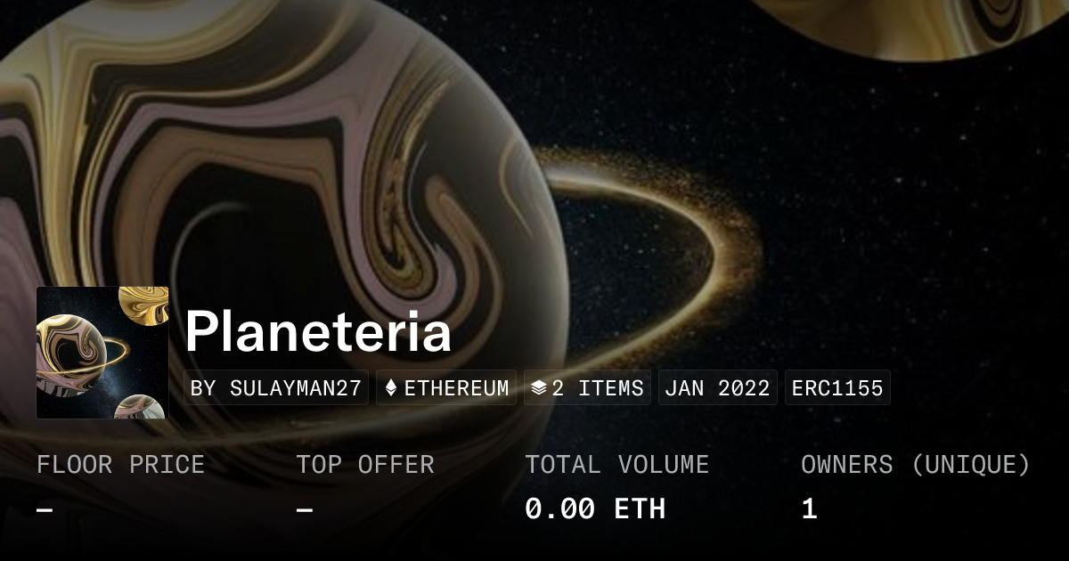 Planeteria - Collection | OpenSea